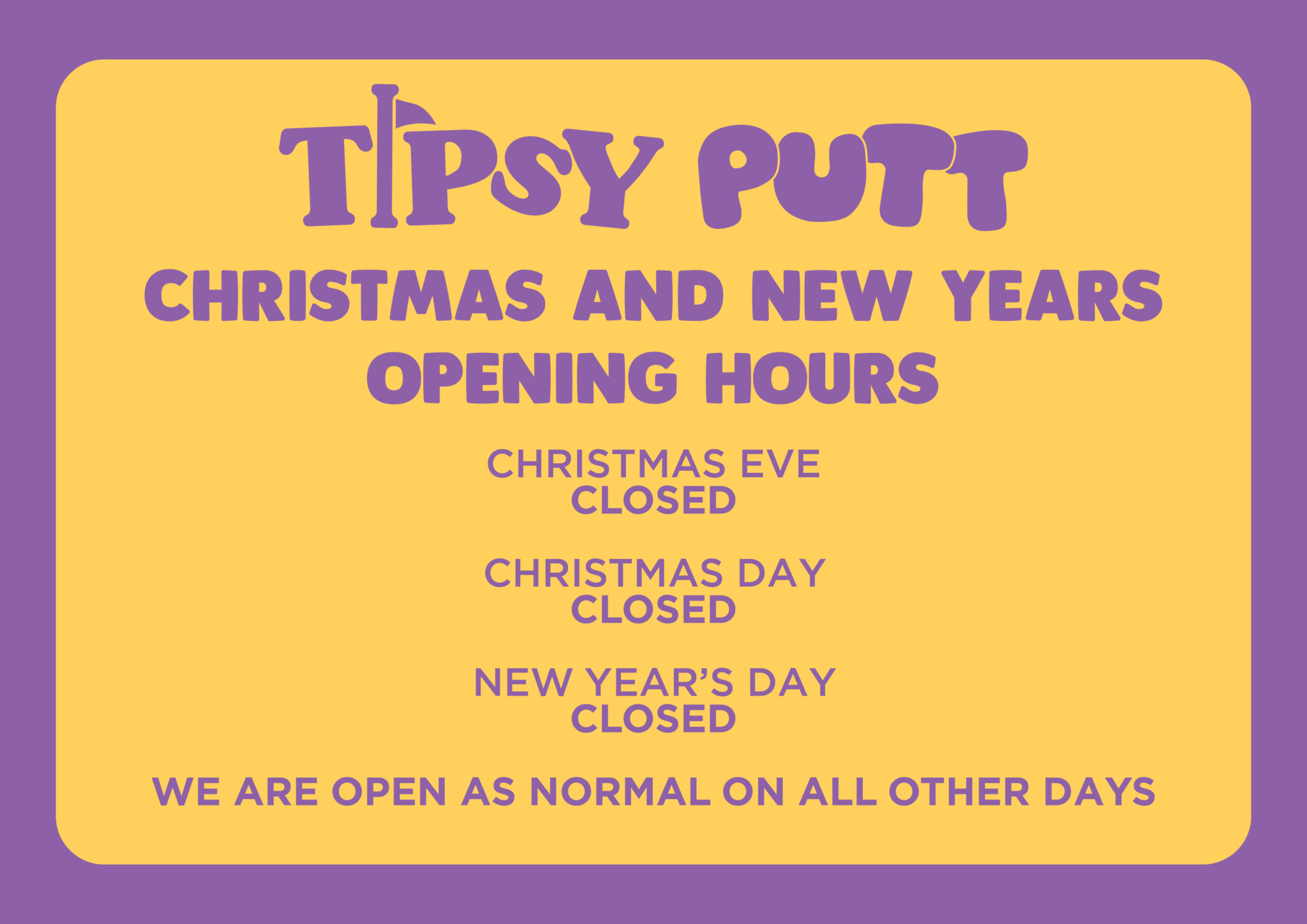 Hamilton's First Mini Putt Bar - Tipsy Putt