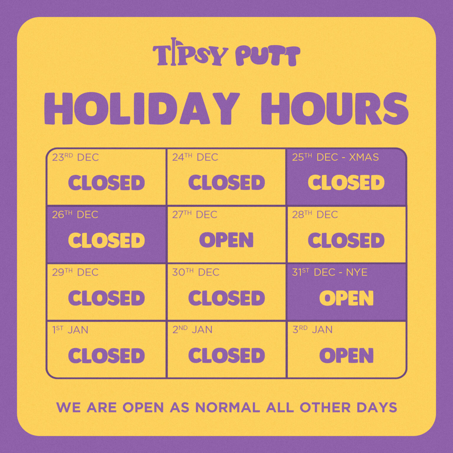 Hamilton's First Mini Putt Bar - Tipsy Putt